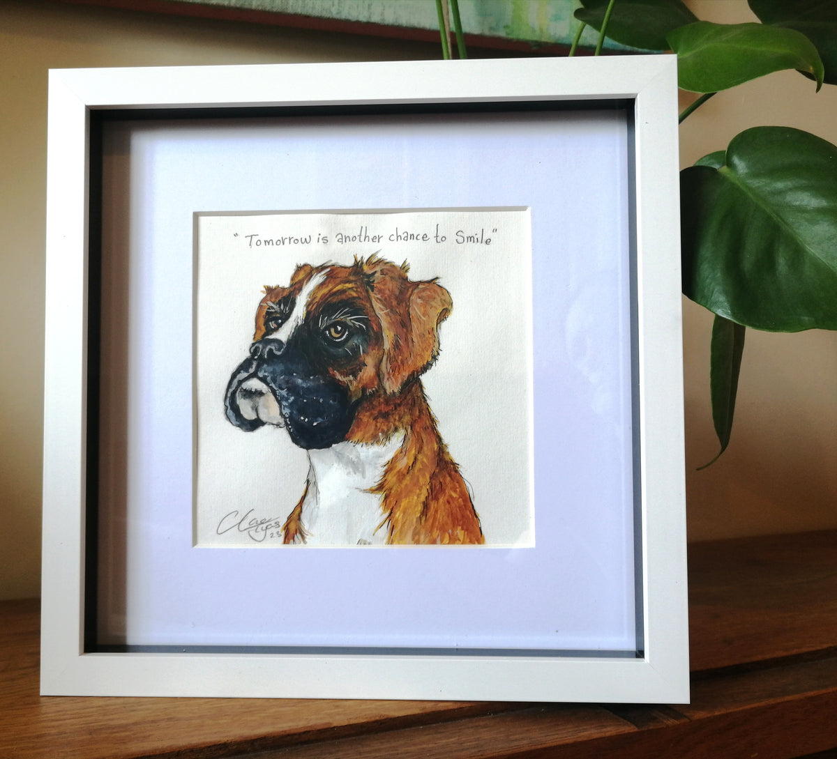 Stuart. Framed original smiley sketch. – Gingerarts