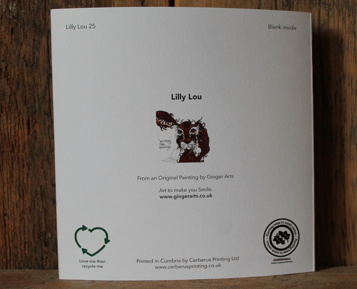 Lilly Lou Greetings card – Gingerarts