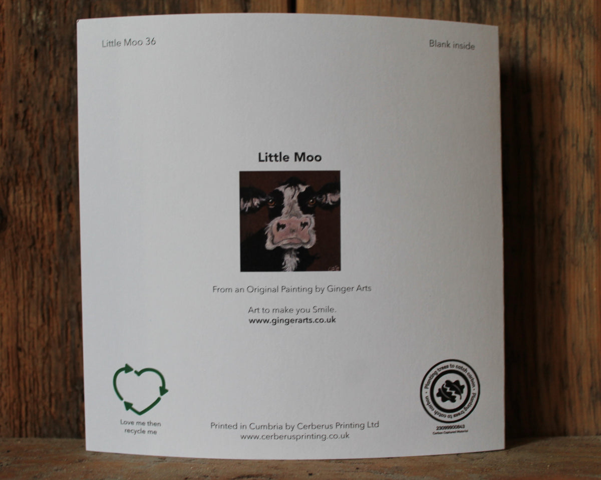 Little Moo Greetings card. – Gingerarts