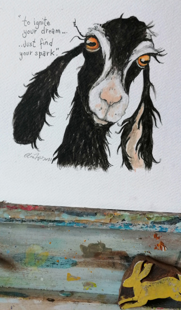 Jamie. Mounted original smiley sketch. – Gingerarts